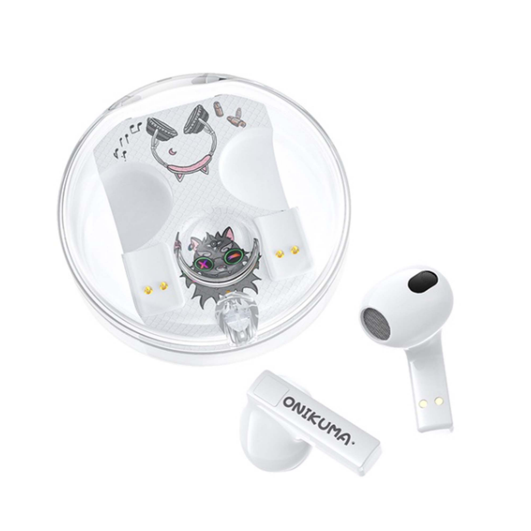 Onikuma - HEADSET BLUETOOTH ONIKUMA T301 PUTIH TWS GAMING ORIGINAL